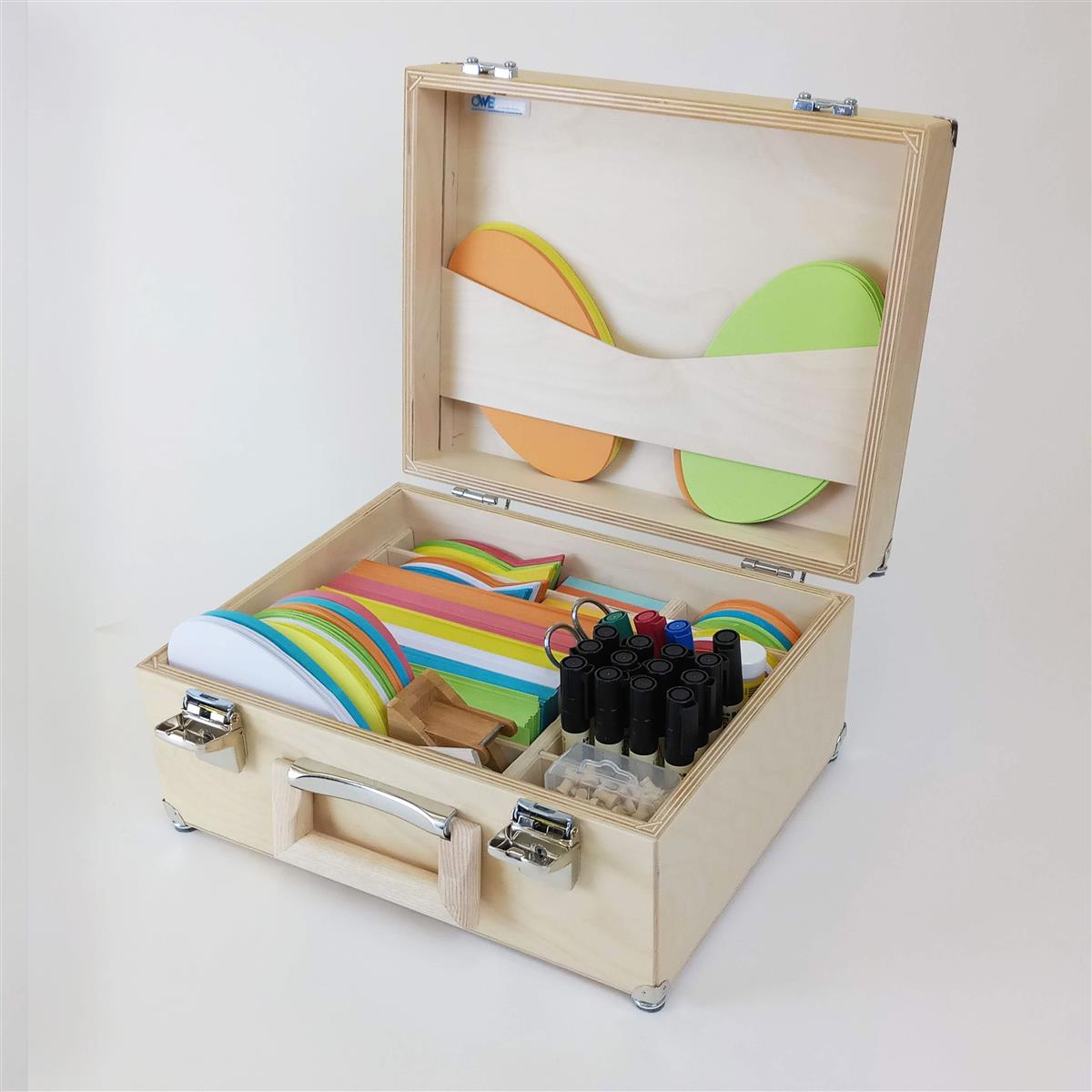 Moderationskoffer Compact green (Holzkoffer) – Moderatorenshop